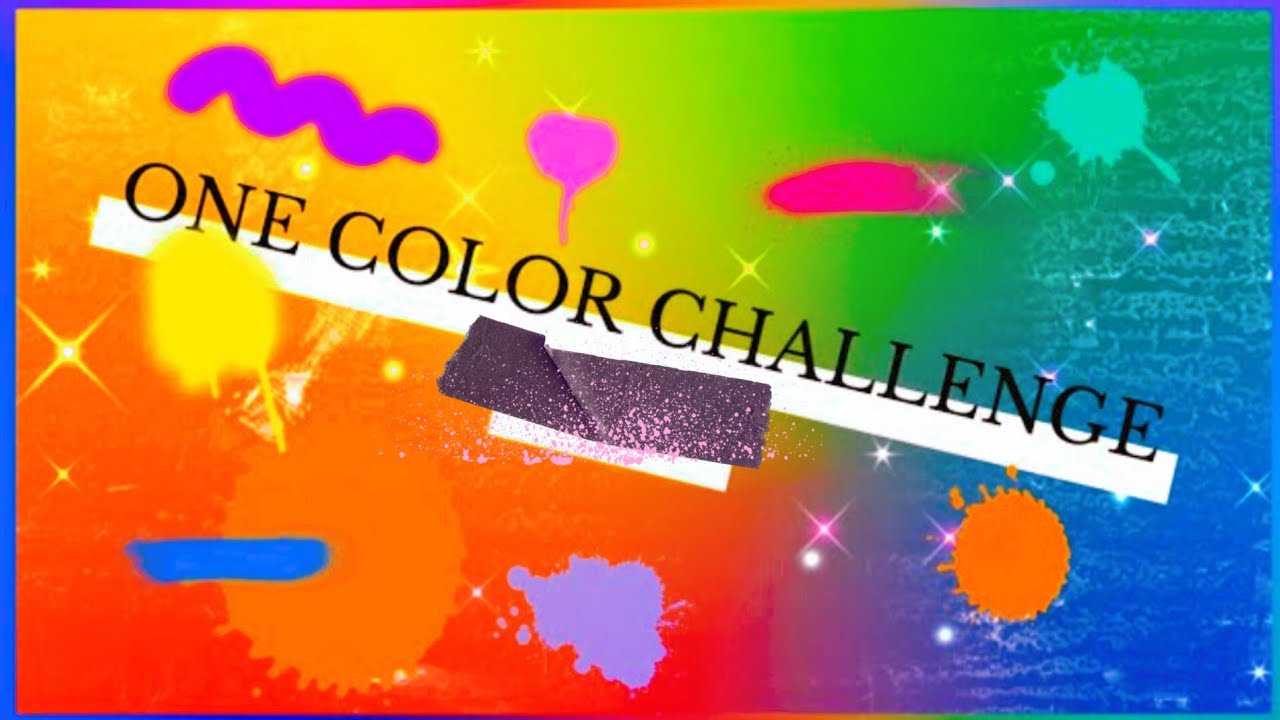 Can I Finish This One Color Challenge Drawing? - YouTube