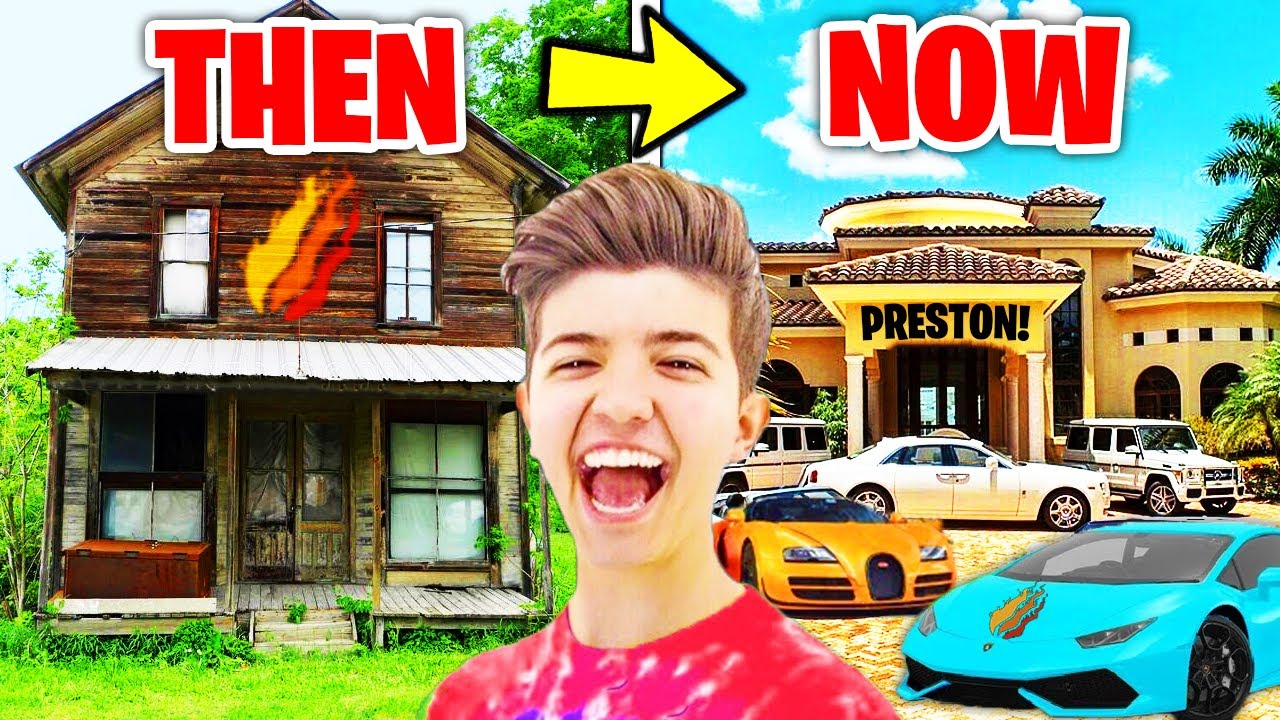 5 YouTubers Houses Then And Now! (Preston, Jelly & PrestonPlayz) - YouTube