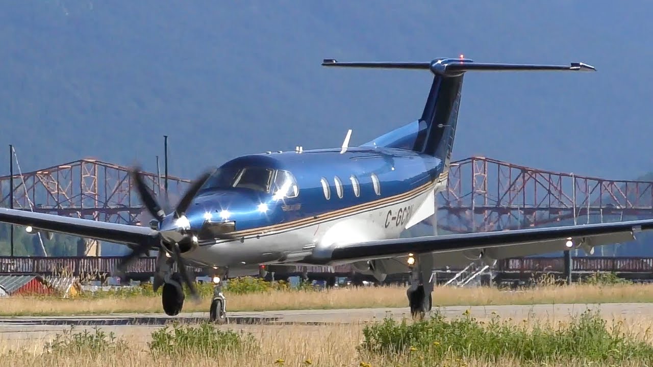 Pilatus PC-12 Landing - YouTube