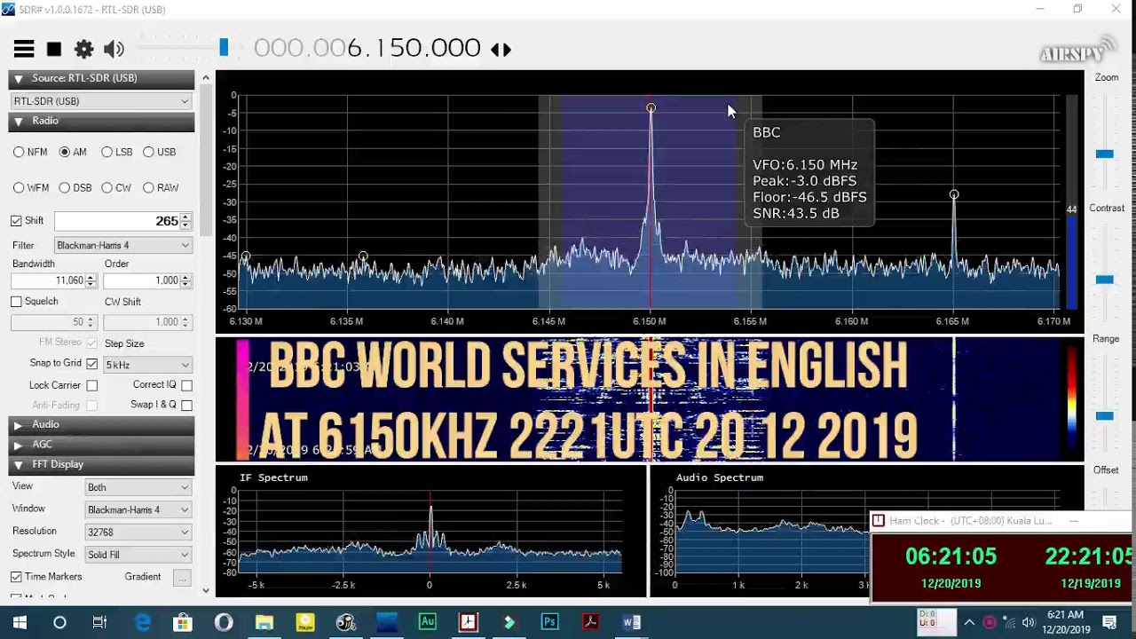 BBC World Services in English at 6150KHz 2221UTC 20 12 2019 - YouTube