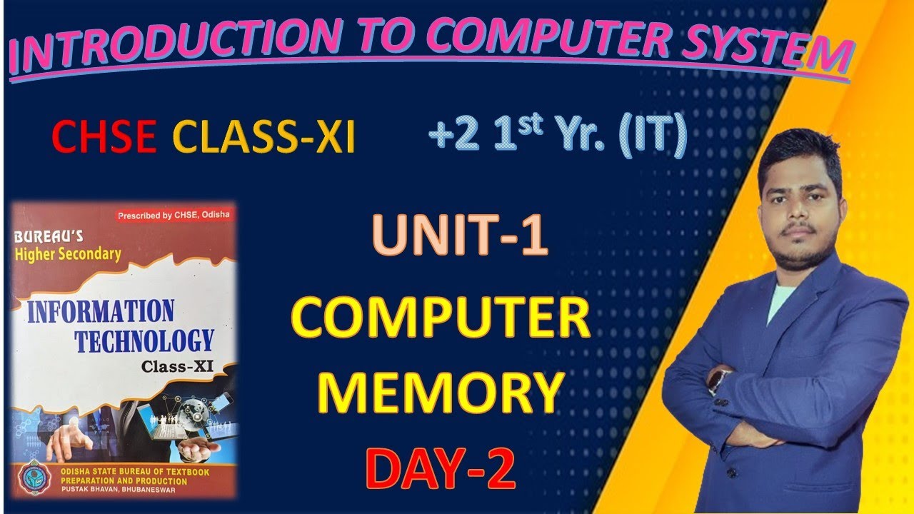 CHSE CLASS 11 IT | UNIT 1 | COMPUTER MEMORY | RAM ROM | SRAM DRAM ...