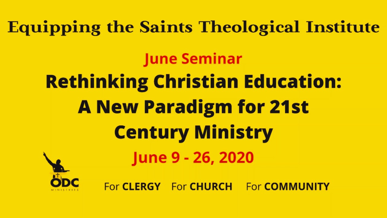 Equipping the Saints (ETS) Theological Institute - Otis Dion Culliver ...