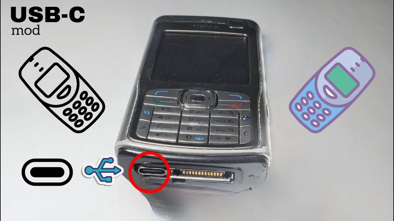 USB type C + charging mod on Nokia n70 - YouTube