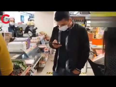Alkol satan markete ceza kesen polis:\