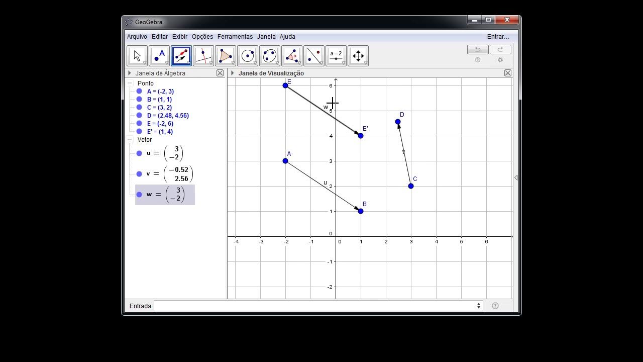 Construindo vetores com o Geogebra - YouTube