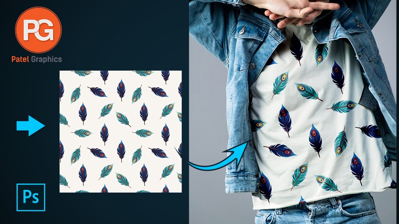 How to Add Patterns & Prints to Clothing in Photoshop || Put Any Design ...