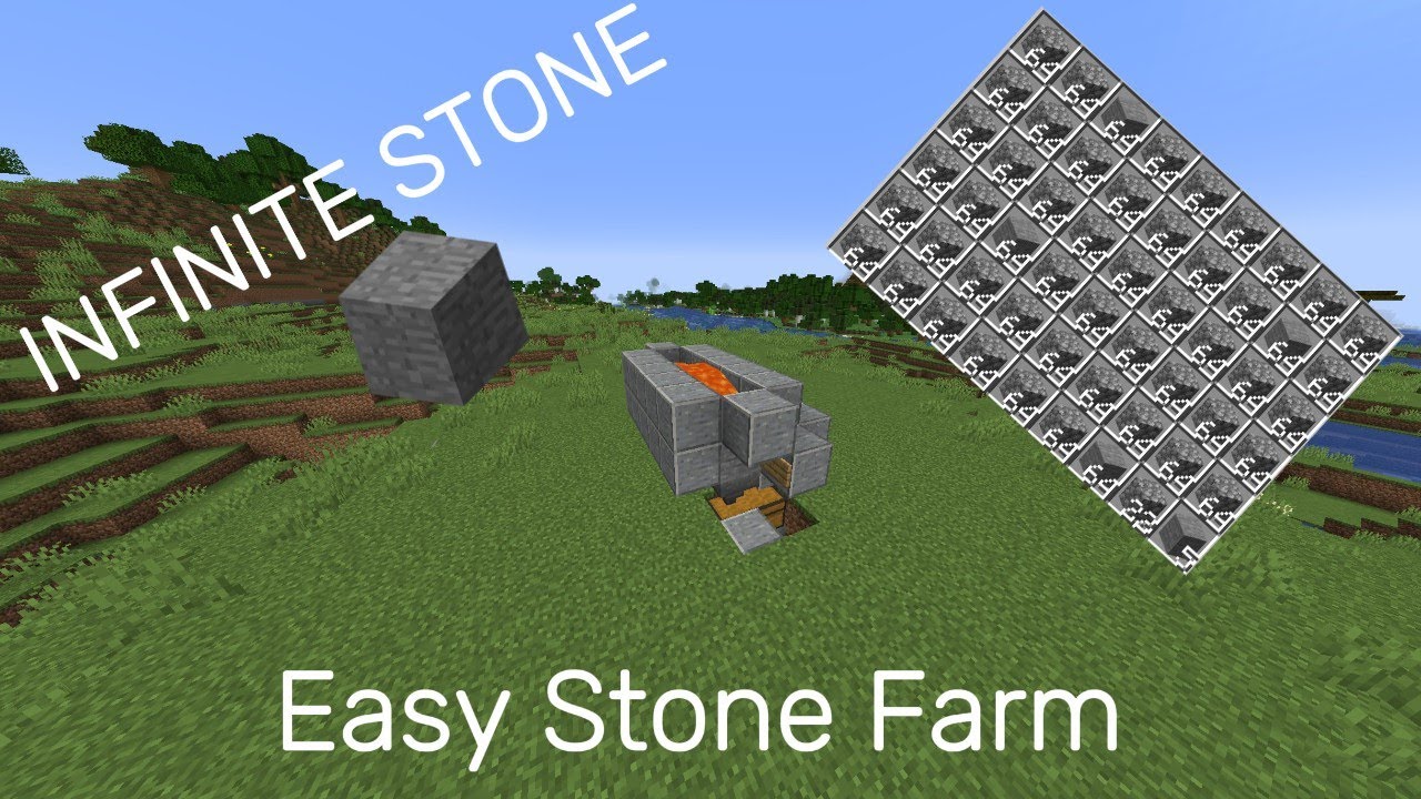 Minecraft Easy Stone Farm - YouTube