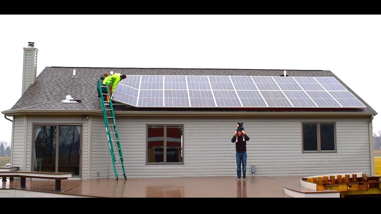 Solar Photovoltaic Panel System Installation / Time Lapse - YouTube