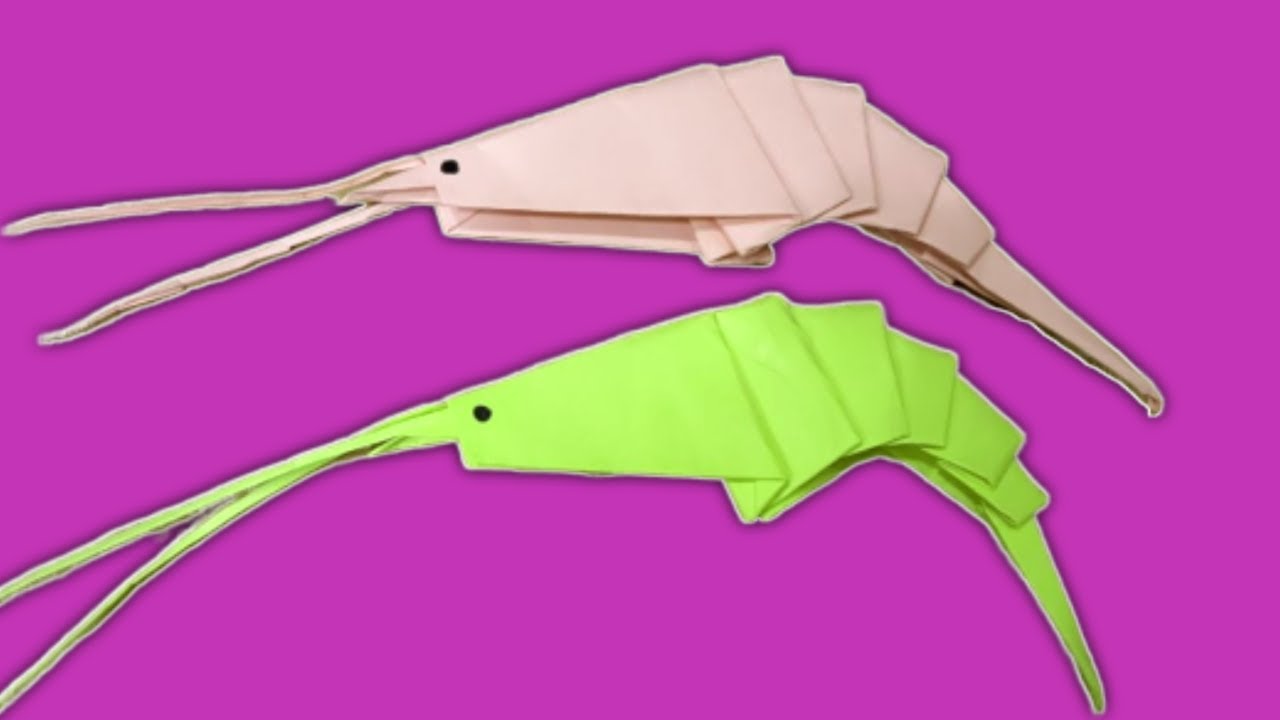 How to make paper prawn - YouTube