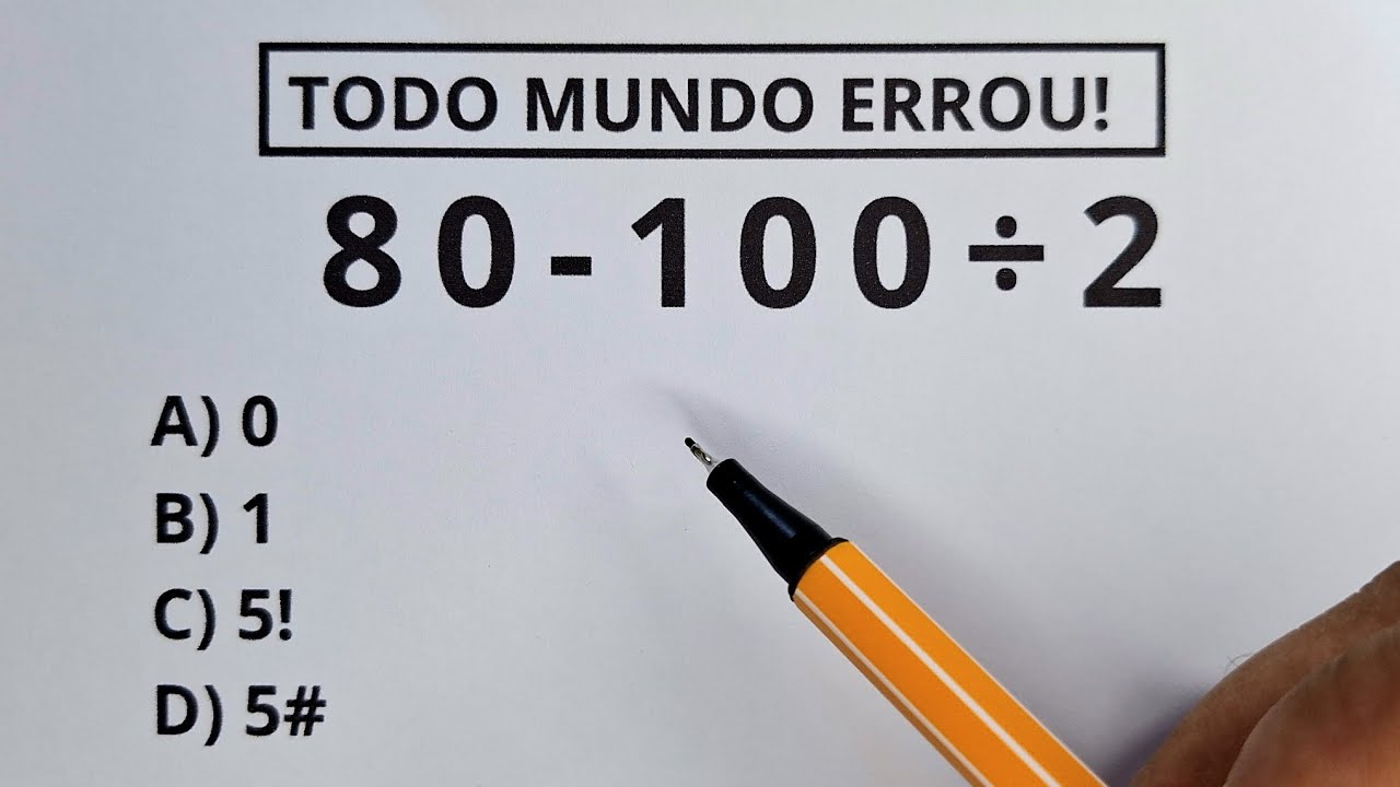 80 - 100 ÷ 2 = ️ - YouTube