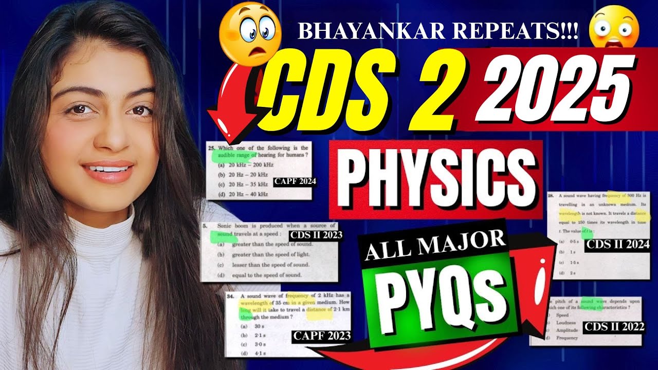 Complete Physics for CDS 1 2025 | 🔥Most Imp MCQs CDS Science - YouTube