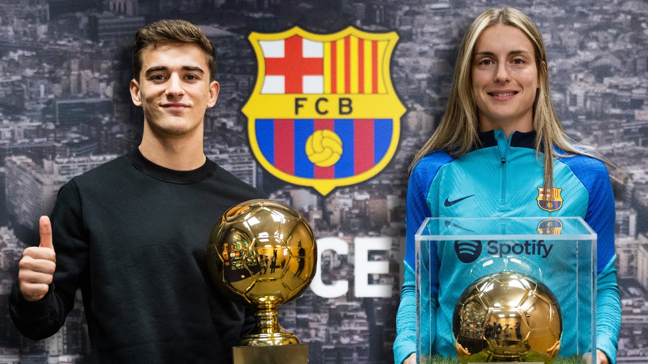 GAVI & ALEXIA RECEIVE GOLDEN BOY & GOLDEN PLAYER WOMAN 🏆🏆 - YouTube