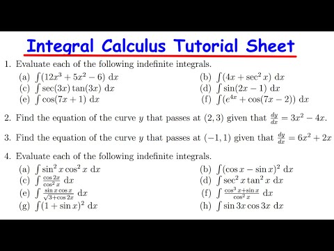 Integral Calculus  - Tutorial Sheet 9 Solutions