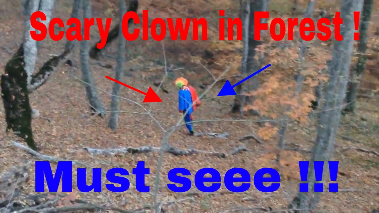 Scary Clown in Forest, Creepy Clowns sighting in the woods, caught on ...