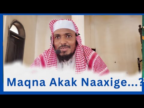 Qarafâ qiiddi ayrok xabba haanam Salat lakal abna takbiiratak maqna naaxige?Dr. Seqid Qali Haaruun