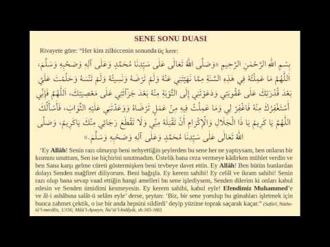 SENE SONU DUASI