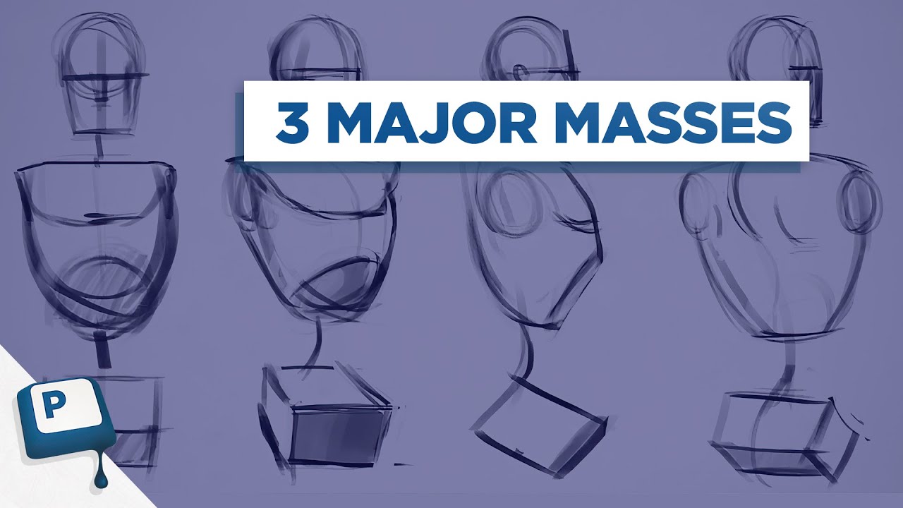 Digital Painting: 3 Major Masses - YouTube
