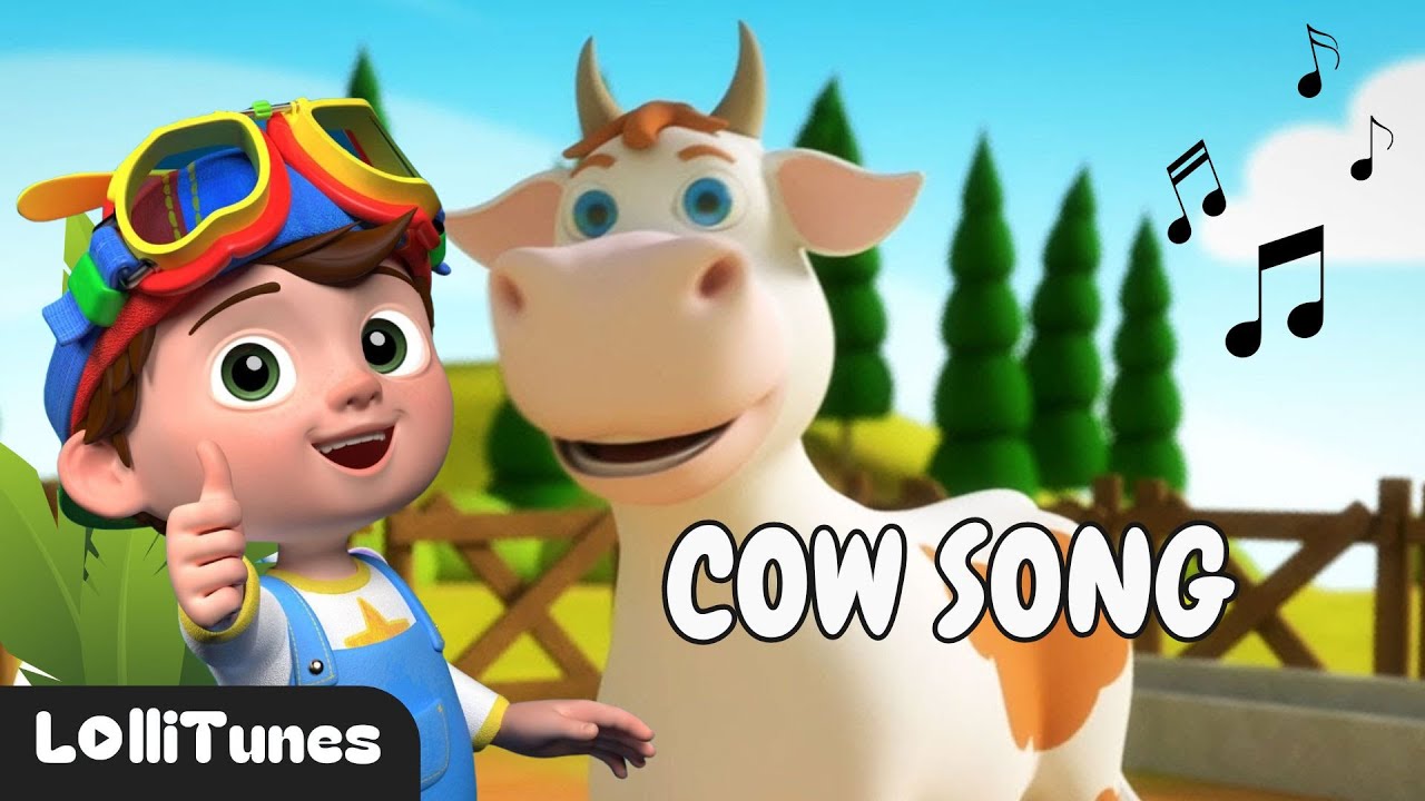 Moo Moo Cow Song | Fun Farm Animals Song for Kids! - YouTube