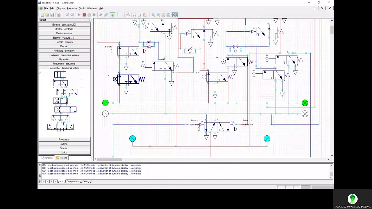 Drill/Tap Machine Pneumatics Simula in SMC autoSIM 200 V4 - YouTube