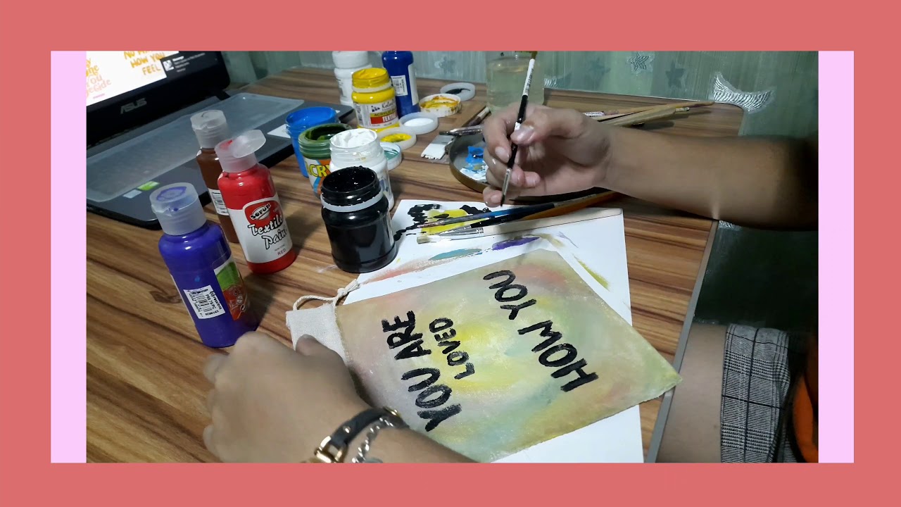 DIY Pouch Painting | easy - YouTube
