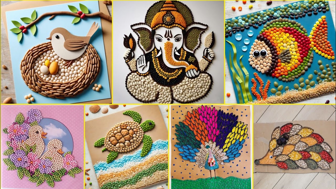 Best Out of Waste | Pulses & Grain Craft“Creative Craft Ideas with ...