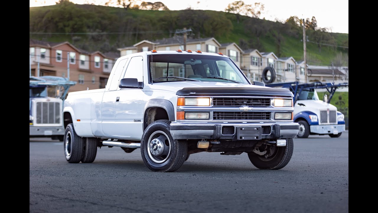 Big Boy GMT400: 1995 Chevrolet K3500 Diesel Dually Tour & Drive - YouTube