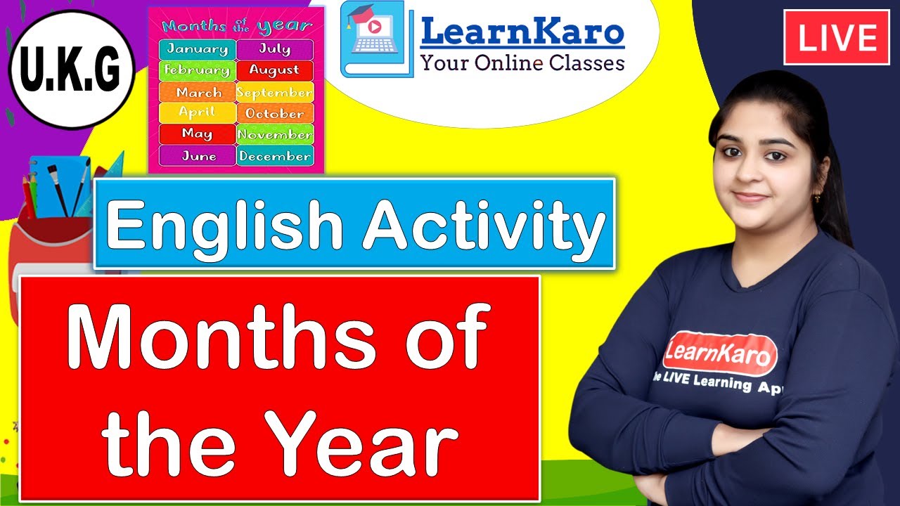 Months of the Year | English Activity For U.K.G.| Vocabulary Learning ...
