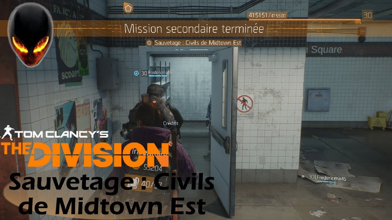 Tom Clancy's The Division : MS Sauvetage : Civils de Midtown Est - YouTube