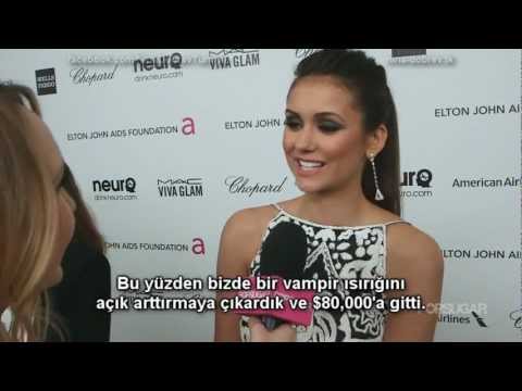 Nina Dobrev 2013 Elton John's Oscars Party - PopSugar Röportajı [TR Altyazılı]