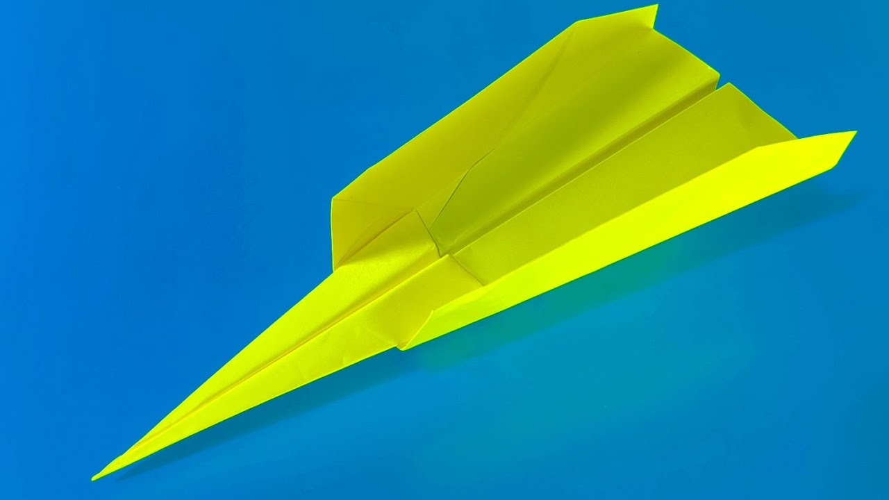 How To Fold A Paper Airplane That Flies Far — Easy Origami Plane - YouTube
