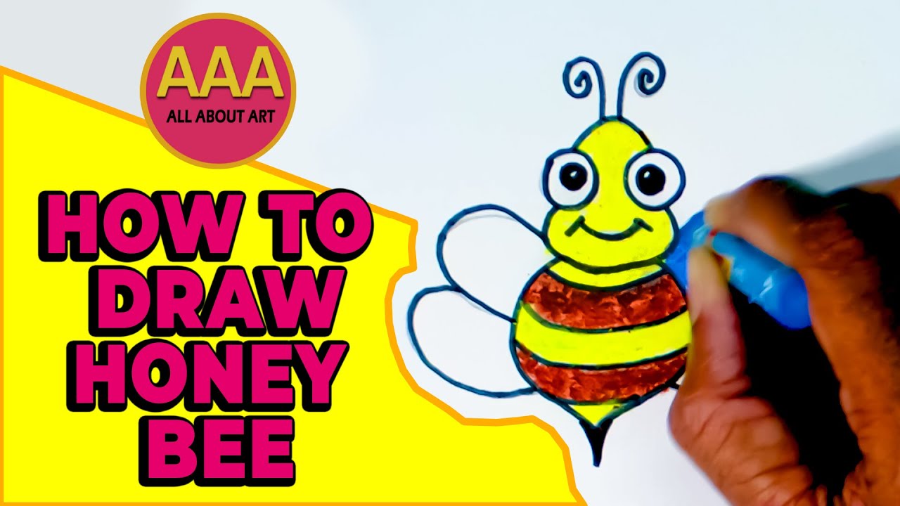 How To Draw || honey bee || Online Drawing Classes || S-6 - YouTube