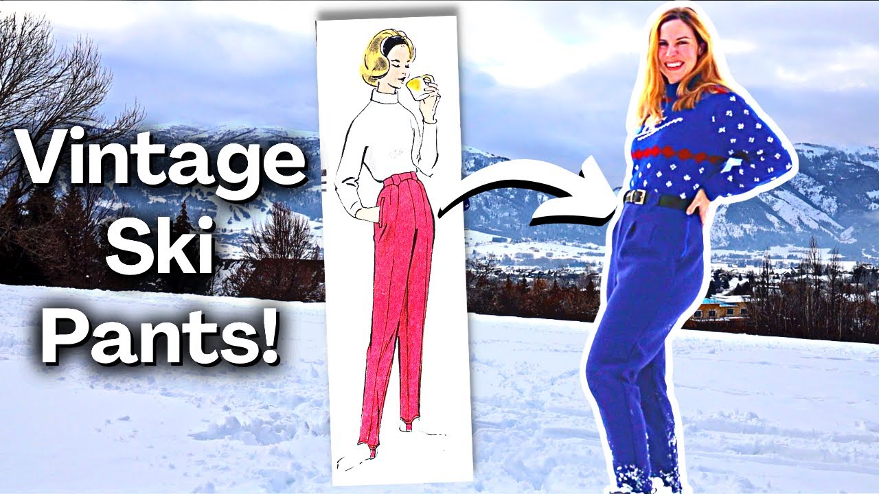 Panic Sewing Vintage Ski Pants in a day because I ran out of yarn ...