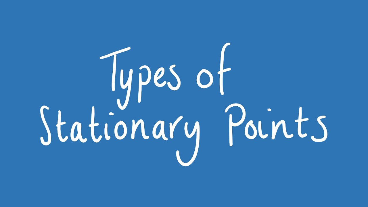 Types of stationary points | Unit 1 and 2 VCE Maths Methods - YouTube