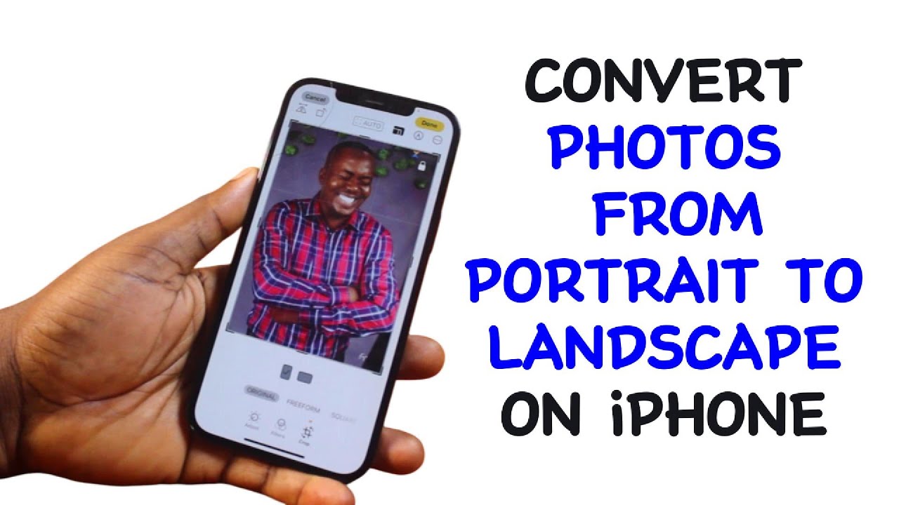 How to Convert Photos from Portrait to Landscape on iPhone - YouTube