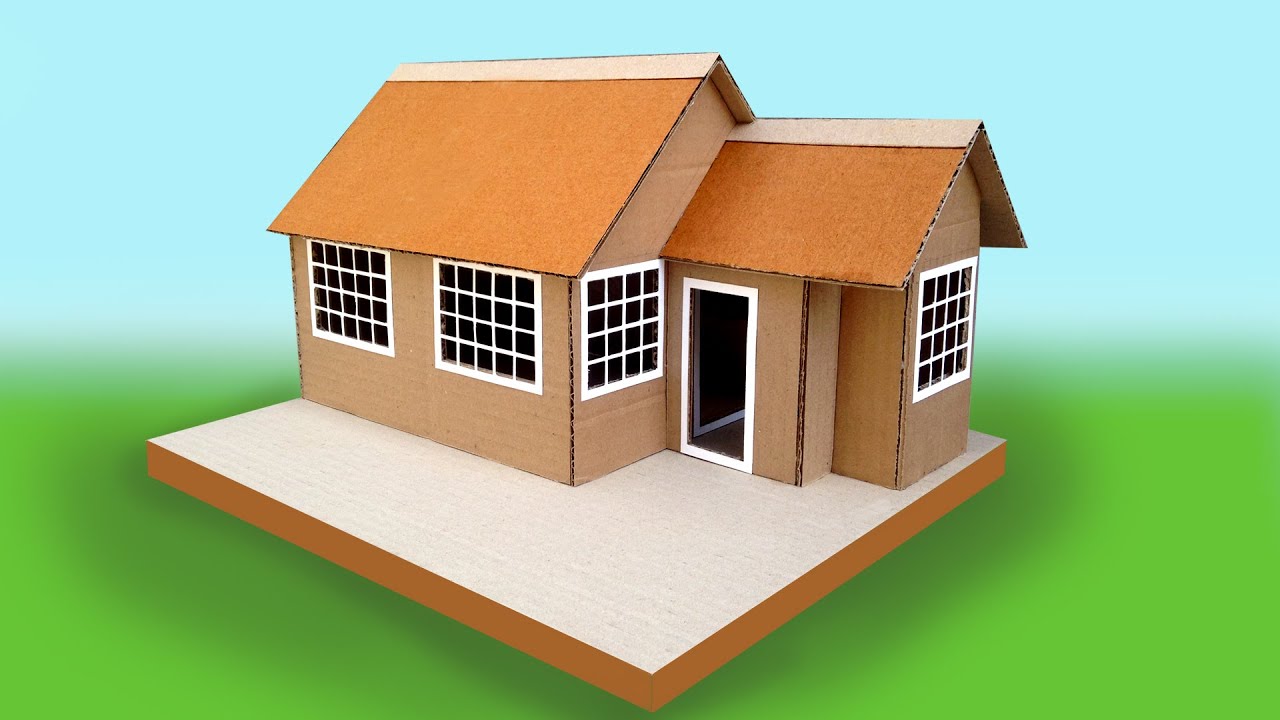 How to Make a House with Cardboard at Home - Amazing DIY Craft - YouTube