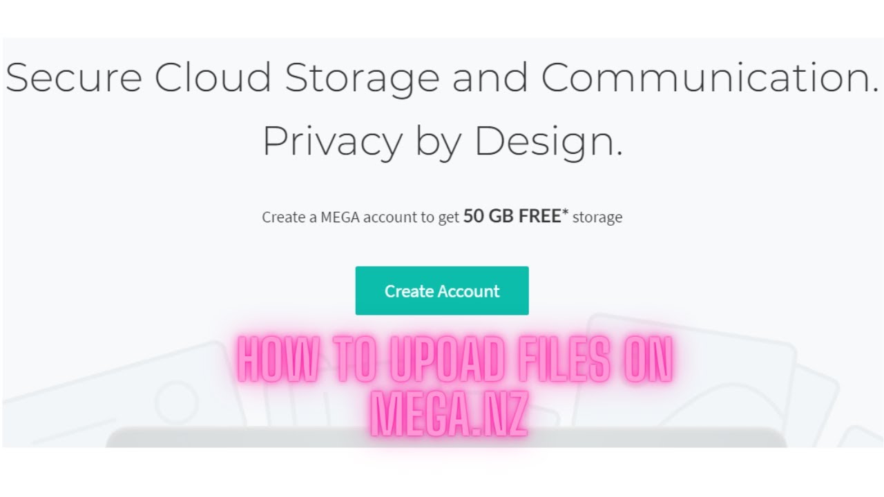 How To Upload Files On Cloud (via Mega.io) - YouTube