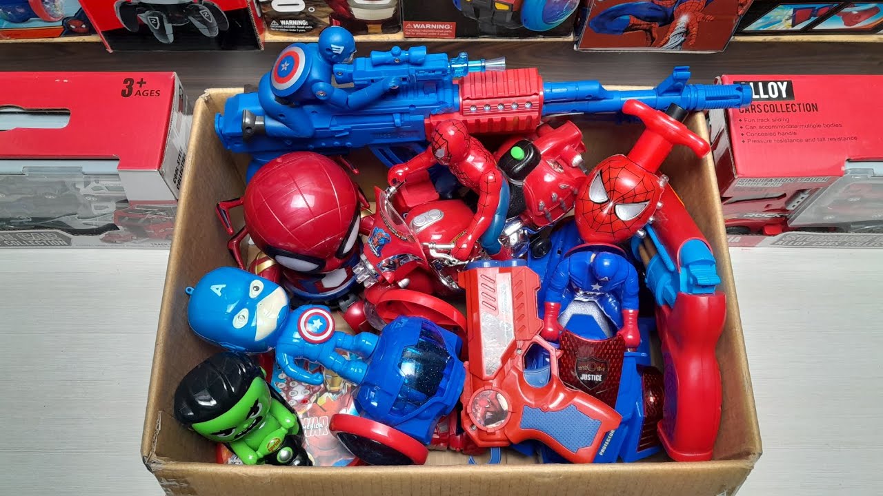 Spider-Man trendy toy gun, unboxing to show Marvel toys, Creativity for ...