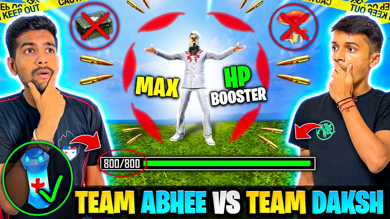 Max Hp Booster 💊 Custom In Free Fire | Unlimited Health Trick ♾️ Team ...