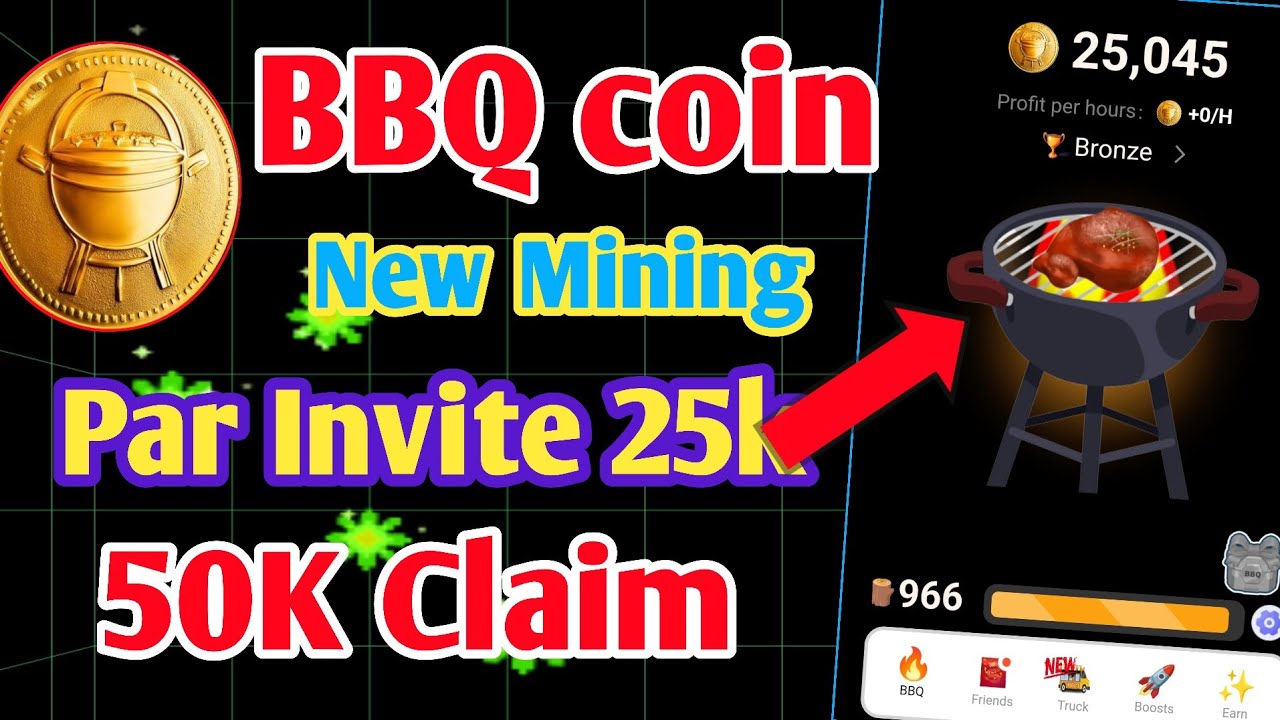 25k free BBQ Coin mining New | bbqcoin telegram mining bot | bbqcoin telegram mining - YouTube