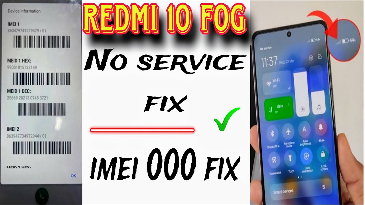 repair dual imei redmi 10c | no service fix | - YouTube