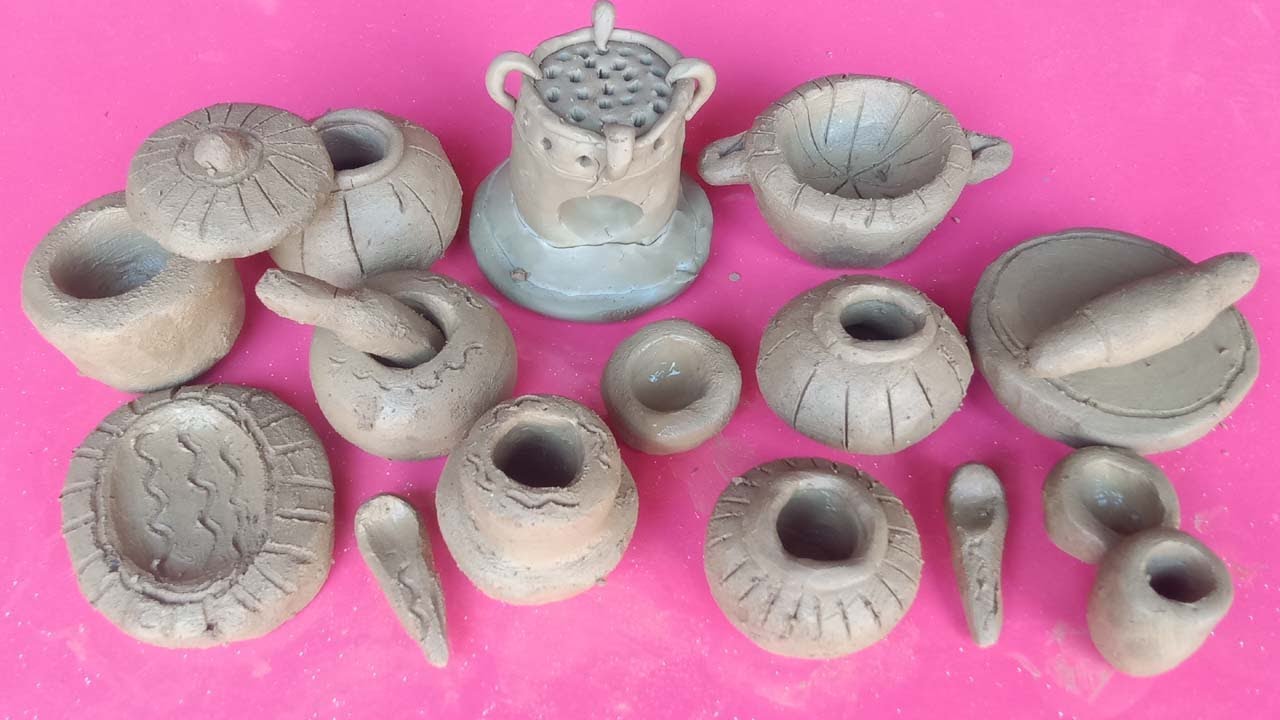 Old Fashioned Kitchen Utensils Clay Art | Ancient Kitchen Utensils ...