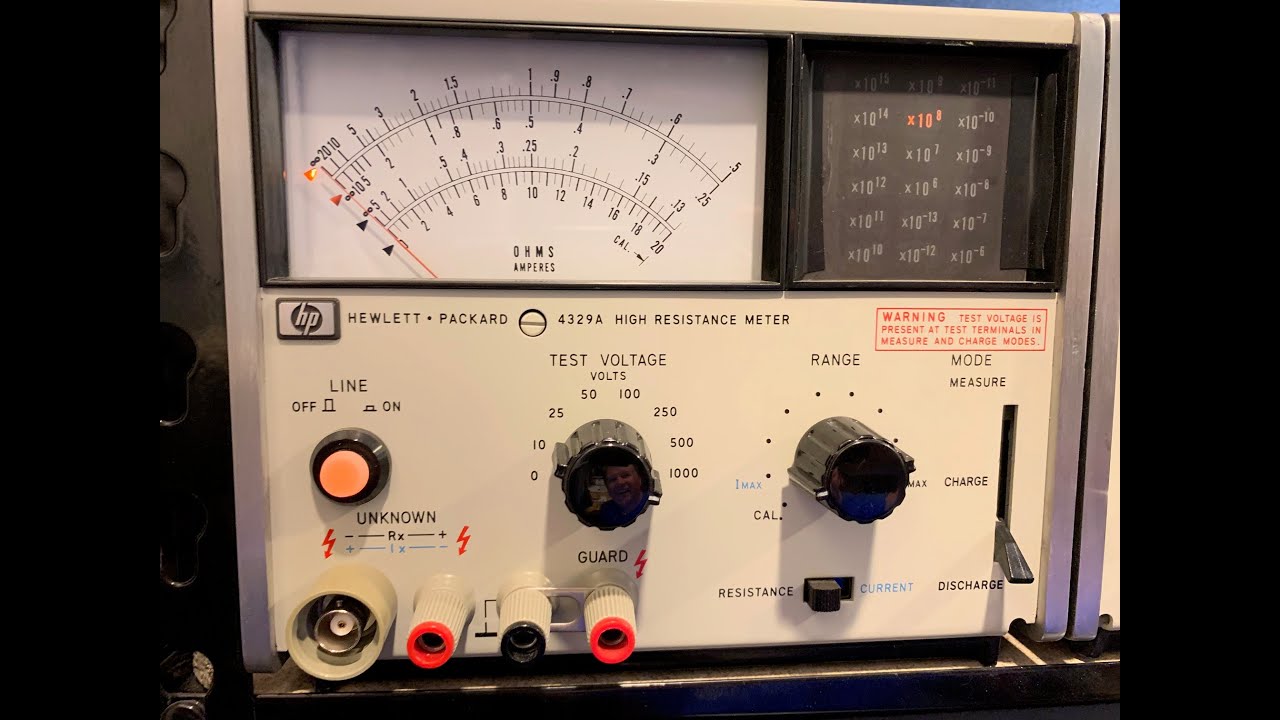 HP4329a high resistance meter 1000v range check - YouTube