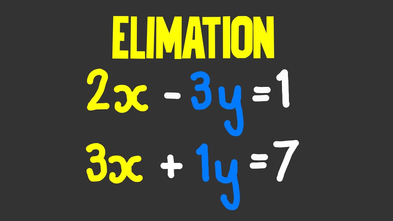 2 Simultaneous Equations | Elimination Method - YouTube