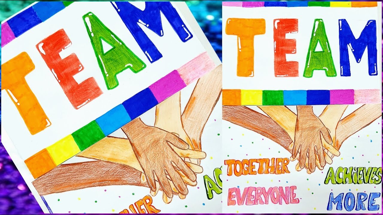Peace day poster drawing💡team work drawing🌟School display board ideas☀ ...