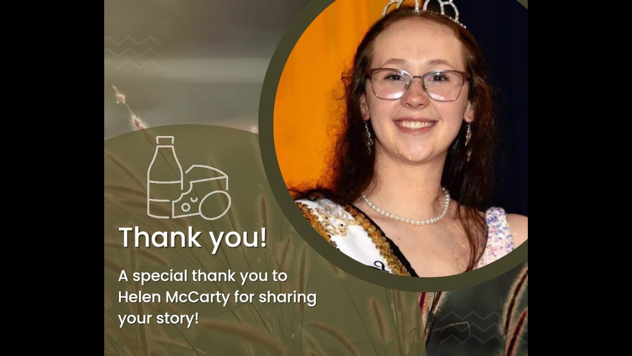 Helen McCarty, WV Dairy Princess Farmer Friday Interview - YouTube