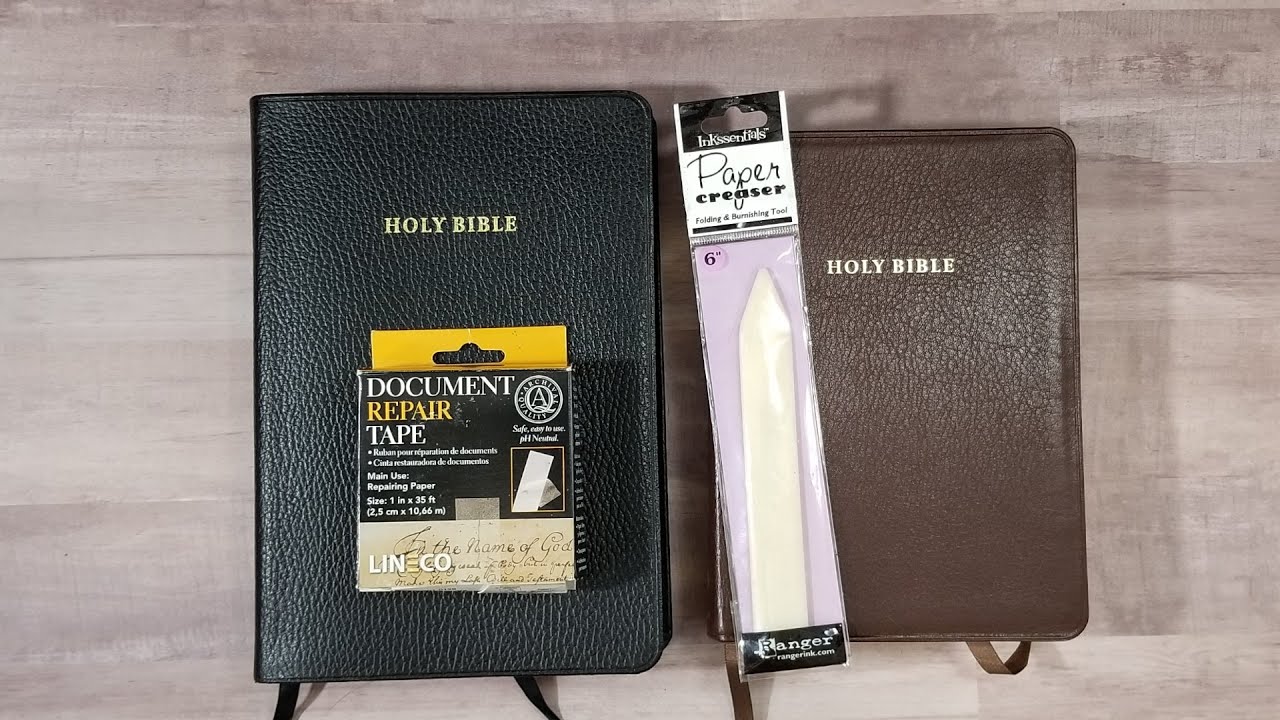 How to Repair Bible Pages - YouTube