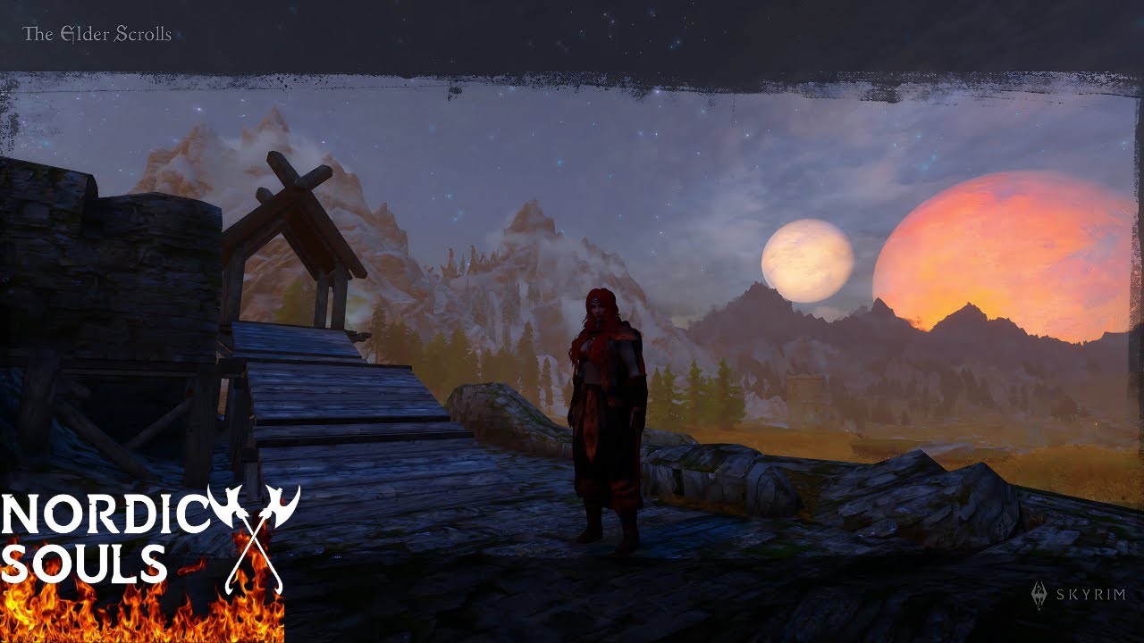 Modded Skyrim Nordic Souls Mod pack 1200+ mod - YouTube