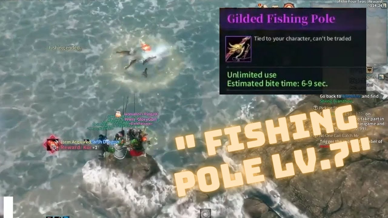 Fishing (Gilded Fishing Pole) w/no luck xD - Swords of Legends Online ...