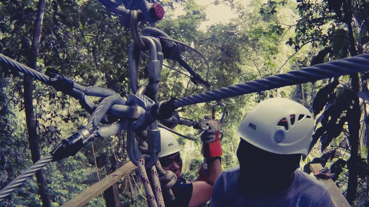Zip line in Belize - YouTube