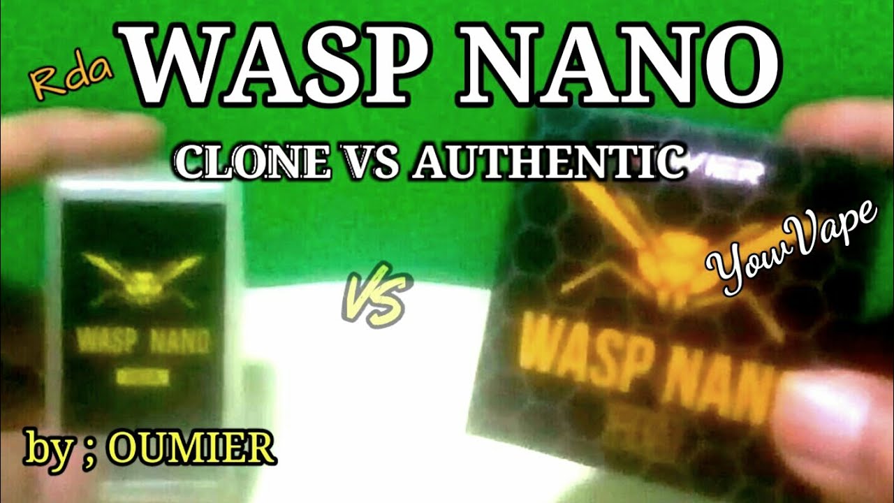 RDA WASP NANO CLONE VS AUTHENTIC BY ; OUMIER | NI80 22 AWG, - YouTube